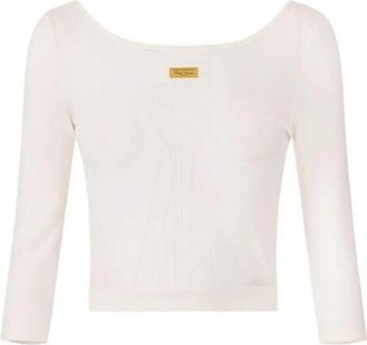 Elisabetta Franchi Pull Col Rond - Cr&egrave;me