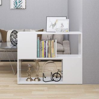 vidaXL Meuble tv Blanc 80x24x63 cm Agglom&eacute;r&eacute;