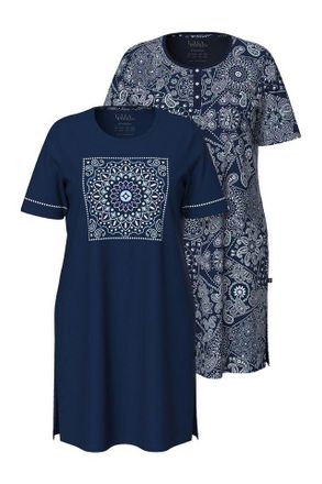 Ulla Popken Bigshirt Bigshirts 2er-Pack Rundhalsausschnitt Halbarm