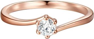 Trilani Ring - Sterling Silber Ring Zirkonia - Gr. 47 - in Quarz - f&uuml;r Damen