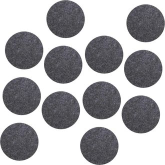 Angoily 12 St&uuml;ck Rundes Filz Untersetzer Hitzebest&auml;ndig und Saugf&auml;hig Graue Tischsets f&uuml;r Esstisch und Dekoration