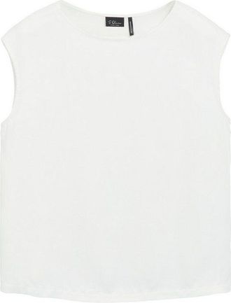 s.Oliver Kurzarmshirt T-Shirt &Auml;rmelloses Shirt aus Viskosemix