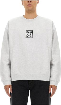 Obey Homme, Sweatshirts et sweats &agrave; capuche, Gris, Taille: M Icon Crewneck SweaT-shirt