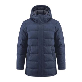 H&egrave;SKIMO Long Parka Trapuntato Cappuccio - Homme - Manteaux - Bleu - Taille: XL