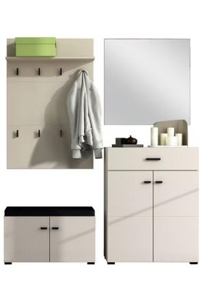 CARRYHOME Garderobe, Kaschmir, Holzwerkstoff, Textil, 5-teilig, 170x194x35 cm, Garderobe, Garderoben-Sets & Serien, Garderoben-Sets