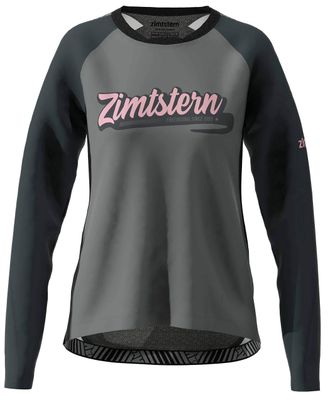 Zimtstern Damen ProTechZonez Shirt LS Wmns MTB, Glacier Grey/Pirate Black, L