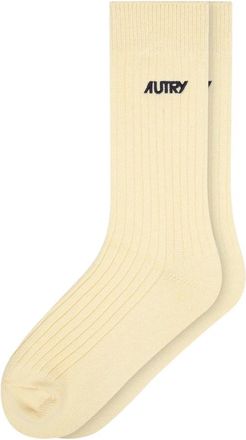 Autry Chaussettes avec logo jacquard - Homme - Sous-v&ecirc;tements - Jaune - Taille: M