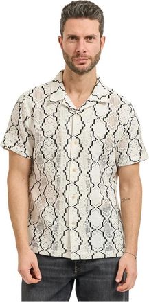 Guess Homme, Chemises, Blanc, Taille: M Short Sleeve Shirt