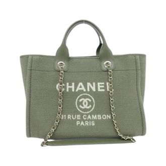 Chanel Pre-owned Deauville Mixed Fibre Tote Bag - - Pre-owned - Damen - Gr&uuml;n - ONE SIZE