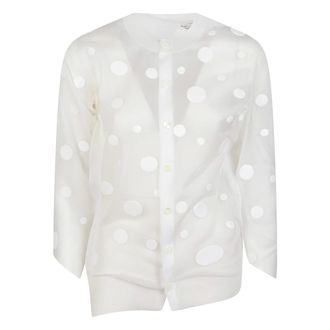 Junya Watanabe Femme, Pulls, Blanc, Taille: 40 FR Cardigan transparent &agrave; pois