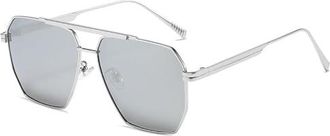 Generic Lunettes De Soleil Conduite En M&eacute;tal For Hommes Et Femmes, Id&eacute;ales For Les Sports Vacances Plein Air(Silver)