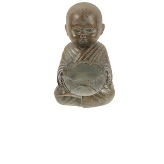 Hemobllo Miniatur M&ouml;nchsfigur aus Kunstharz Kleine Retro M&ouml;nchsskulptur Kompakte Zen Tischdekoration f&uuml;r Zuhause und B&uuml;ro