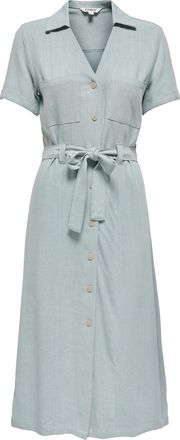 Only Damen Onlsiesta Ss Linen Bl Shirt Dress PNT, Abyss, L