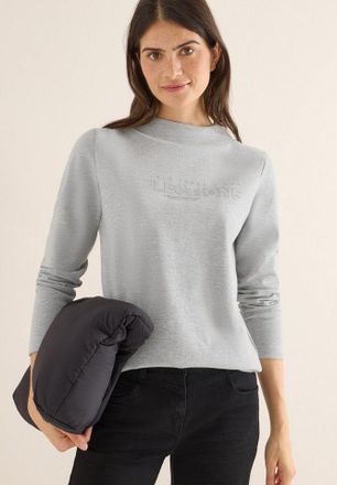 Cecil Sweatshirt mit Glitzer-Wording
