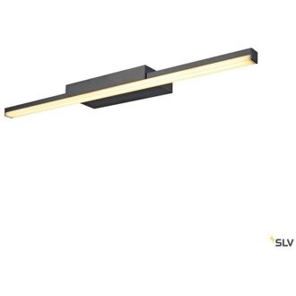 SLV Applique de salle de bains led glenos 60 luminaire de miroir profil&eacute; noir smd led 126W 3000K 1003506