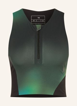 Yohji Yamamoto Lauf-Top Y-3 Allover Print gruen