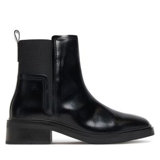 Tommy Hilfiger Klassische Stiefeletten Tommy Hilfiger Minimal Abrasivato FW0FW08764 Schwarz