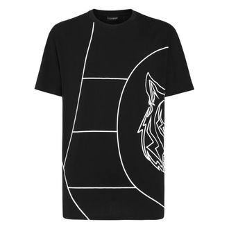 Plein Sport Homme, Tops, Noir, Taille: XS T-Shirt Col Rond Tiger