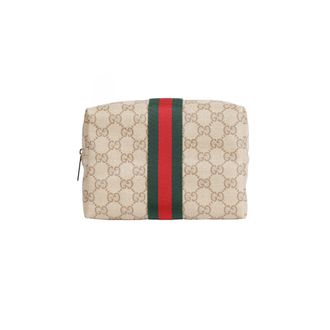 Gucci Coated GG Canvas and Web Cosmetics Case