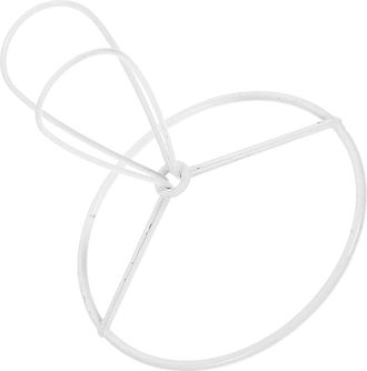 BESPORTBLE DECORNIJIA Selbstgemacht Metall Lampenschirmring 90mm Wei&szlig; Lampenschirmrahmen f&uuml;r Deckenleuchten und Tischlampen Metall Lampenschirmhalterung f&uuml;r Bele