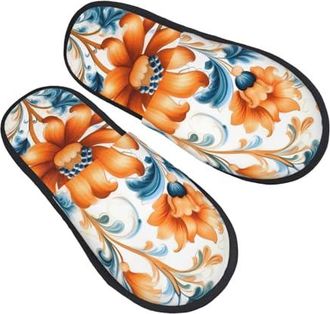 Generic Fleur Vintage, Fleur De Printemps Homme Femme Slippers Doux Chaussons Chaud Chaussures De Maison Pour Maison Int&eacute;rieur Ext&eacute;rieur L