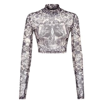 Philipp Plein Neues Barock Langarmshirt - - Tops - Damen - Mehrfarbig - M
