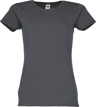 Fruit Of The Loom Ladies Iconic T-Shirt Gr&ouml;&szlig;e S - XXL, Gr&ouml;&szlig;e:XL, Farbe:Graphit