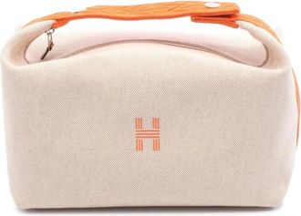Herm&egrave;s 2010-2025 Large Toile Bride A Brac Case vanity bag - Braun
