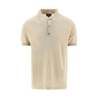 Emporio Armani Homme, Tops, Beige, Taille: XL Polo C&ocirc;tel&eacute;