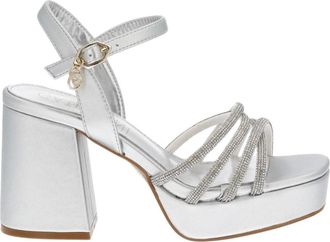 Gattinoni Silberne High Heel Sandalen Heben Stil - - Shoes - Damen - Grau - 36 EU