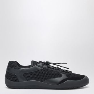 Prada Schwarze Speedrock-Sneaker aus Leder und Mesh