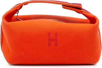 Hermès petite trousse de toilette Bride A Brac en toile (2021-2025) - Orange