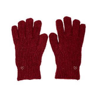 Pieces Polyester-Mischgewebe-Handschuhe mit Elastan und Nylon - - Accessories - Damen - Rot - ONE SIZE