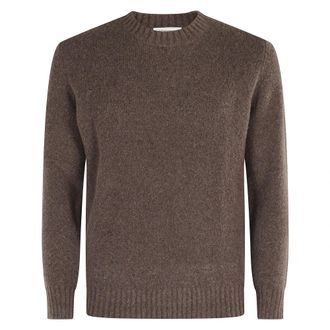 KANGRA Kaffeebrauner Rundhalsausschnitt Pullover - - Knitwear - Herren - Braun - 2XL