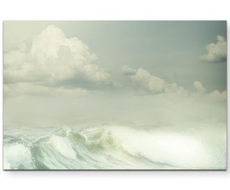 Paul Sinus Art Leinwandbilder | Bilder Leinwand 120x80cm Wellen auf dem Meer