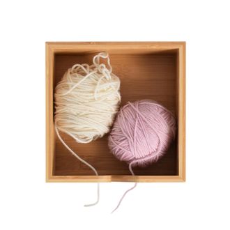 Generic Garnschale aus Holz, Garnschalen f&uuml;r H&auml;kelnadeln | Quadratische Garnschale aus Holz - H&auml;kelgarnhalter aus Holz handgefertigt mit Design a, Spender f&uuml;r