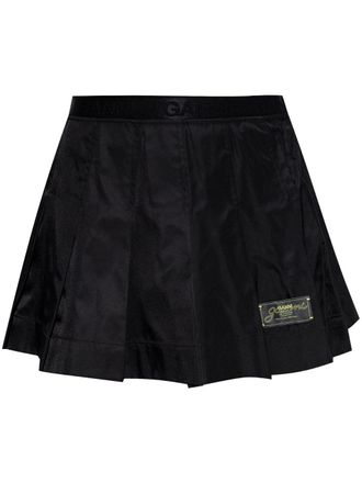 Ganni minijupe &agrave; design pliss&eacute; - Noir