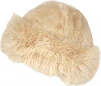 Nyls Cr&eacute;ation Toque Chapka Fourrure Beige Femme Classe Doublure Polaire Masha - Taille Unique - Beige
