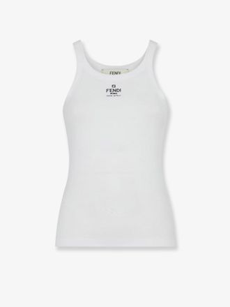 Fendi Ribbed cotton tank top - FENDI - gender_Woman