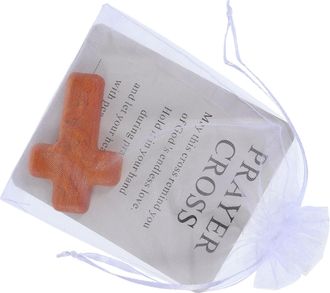 SOLUSTRE 12 St&uuml;ck Teiliges Mini-eichenholz-Kreuz mit Aufbewahrungstasche und Segenskarte Handliches Pocket Cross f&uuml;r Desktop-Dekoration Vielseitiges Religi&ouml;ses