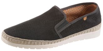 Verbenas Slipper VERBENAS Boris Hole Gallery, Herren, Gr. 41, anthrazit, Textil, Veloursleder, unifarben, Schuhe Slipper, Espadrilles, Sommerschuh, Freizeitsch