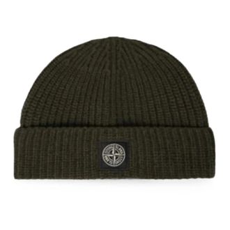 Stone Island Rippstrick-M&uuml;tze - - Accessories - Herren - Gr&uuml;n - ONE SIZE