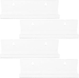 NUOBESTY 4 St&uuml;ck Wandhalterung f&uuml;r Schallplatten aus Transparentem Acryl Wandmontiertes Vinyl Aufbewahrungsregal Praktischer Schallplattenst&auml;nder als Modernes 