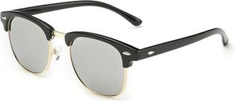 Generic Lunettes De Soleil Polaris&eacute;es En M&eacute;tal For Homme Et Femme, Tendance, Monture Carr&eacute;e, Confort Optimal For Les Soir&eacute;es(Silver)