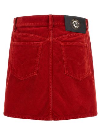 Versace Corduroy Skirt - Red