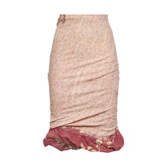 Diesel Femme, Jupes, Rose, Taille: 40 FR Asymmetric Draped Midi Skirt