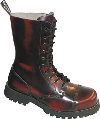 Boots & Braces 10 Loch Stiefel Rangers Burgundy Rub-Off Rot Gr&ouml;&szlig;e 45 (UK11)