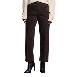Kaos Kaos - Pantalon cinq poches en velours c&ocirc;tel&eacute; - Femme - Pantalons - Brun - Taille: W31