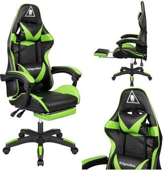 Krüger&Matz Gaming Stuhl GX-150 KM0790-GR, Polyvinylchlorid PVC PU-Leder, Schwarz-Grün