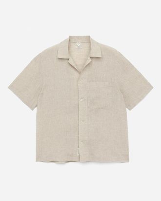 Arket Kurzarmhemd Aus Leinen -Beige